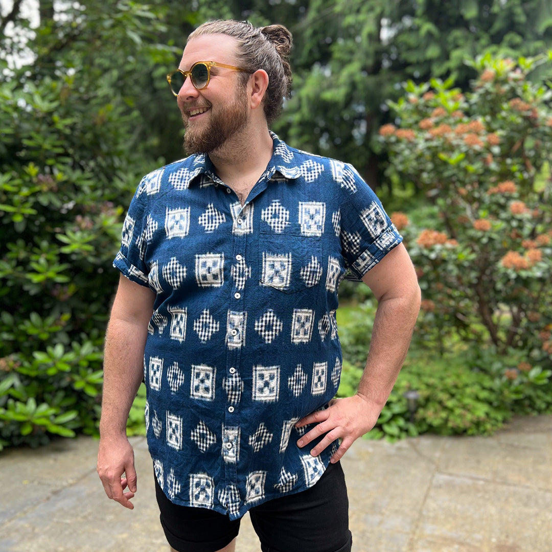 Handwoven Cotton Cameron Button Up – Helen's Closet Patterns